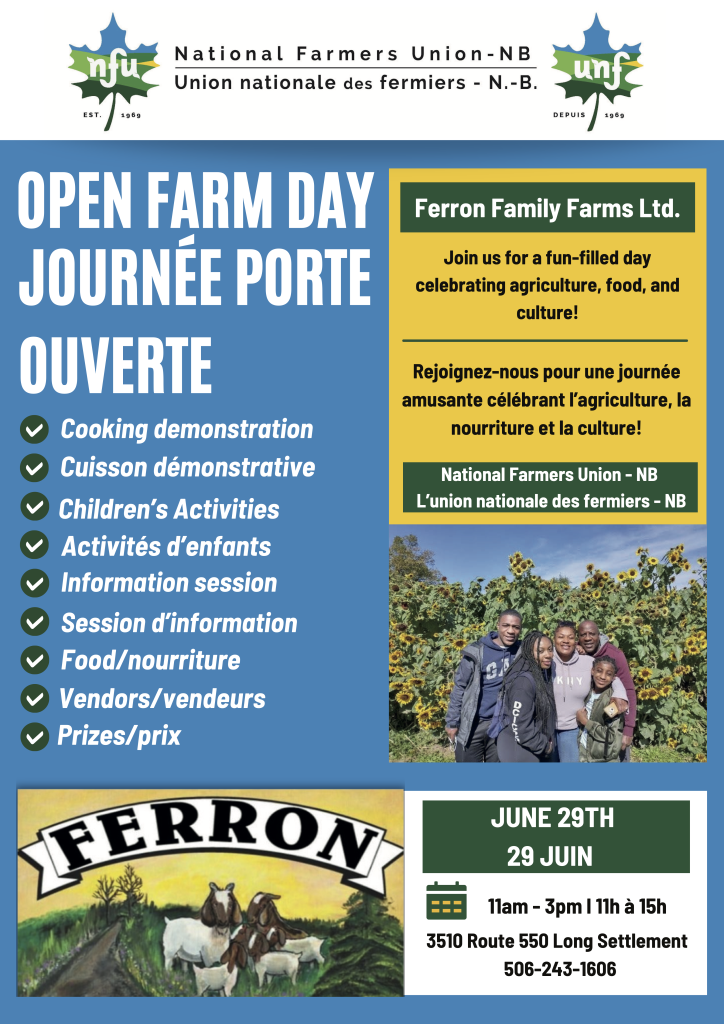 Open Farm Day with Ferron Family Farm - National Farmers Union in New ...